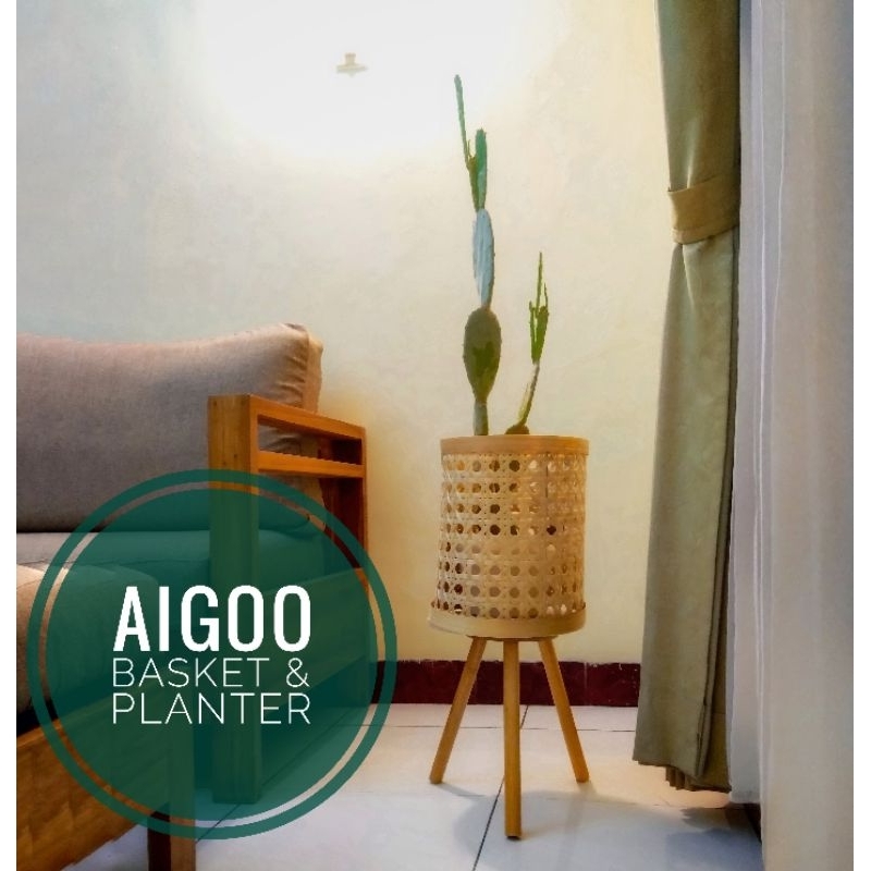 Jual TERMURAH!!! AIGOO basket dan planter | pot rotan | cover pot ...