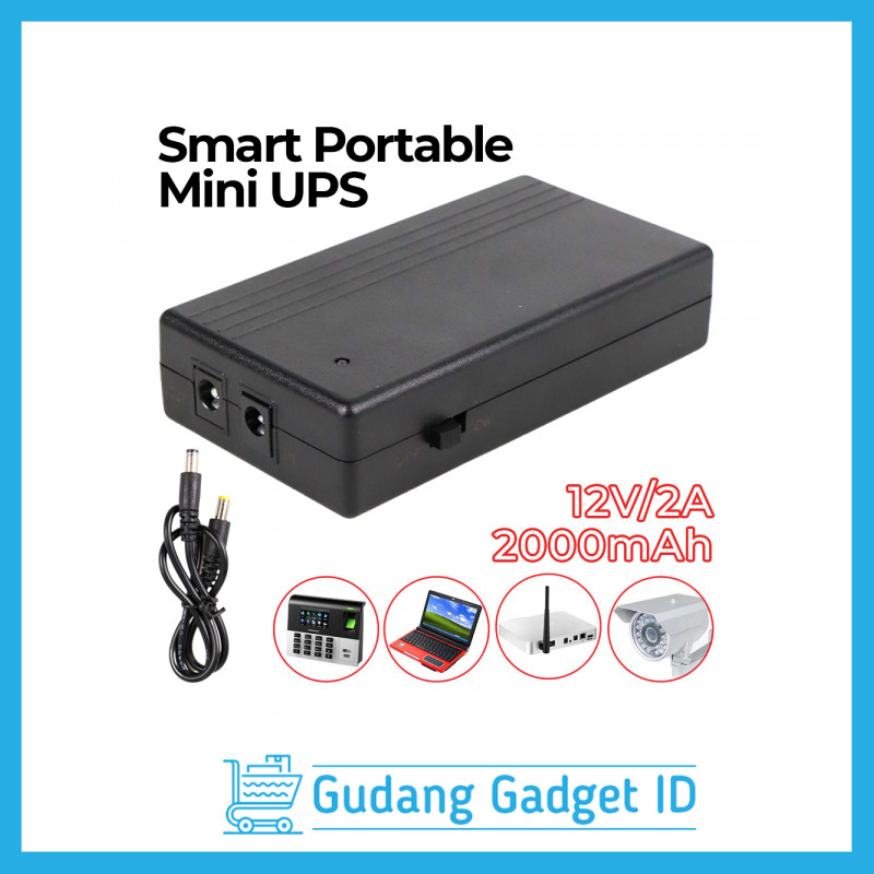 Jual Smart Portable Mini UPS Uninterruptible Power Supply Router DC 12V/2A 2000mAh - UPS1202A ...