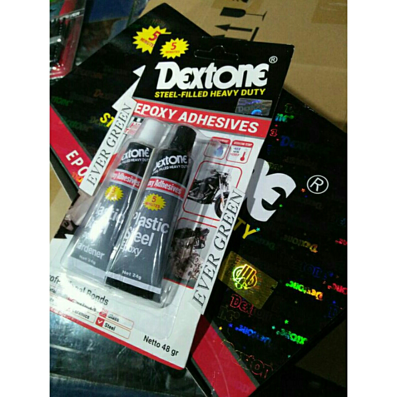 Jual Lem Besi DEXTONE 5 menit Original - Multifungsi Epoxy Adhesive 2 ...