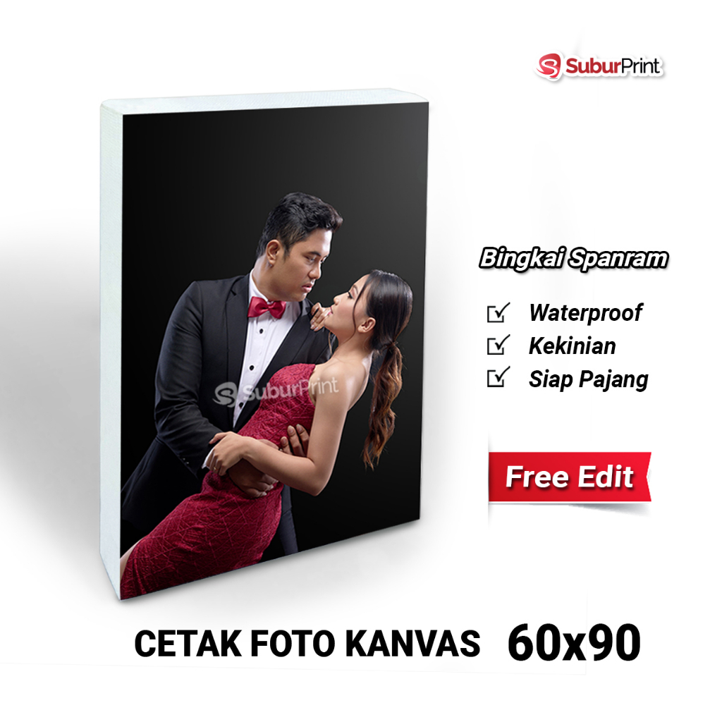 Jual Cetak Foto Kanvas Besar Ukuran 60x90 atau 24R Plus Bingkai Spanram ...