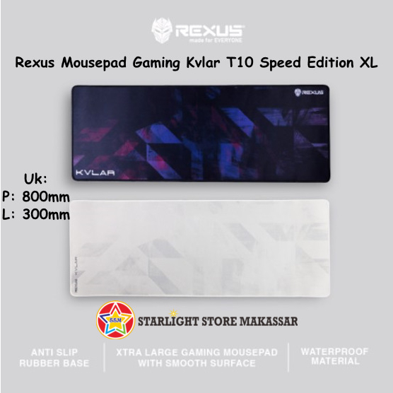 Jual Rexus Mousepad Gaming Kvlar T10 Speed Edition XL | Shopee Indonesia