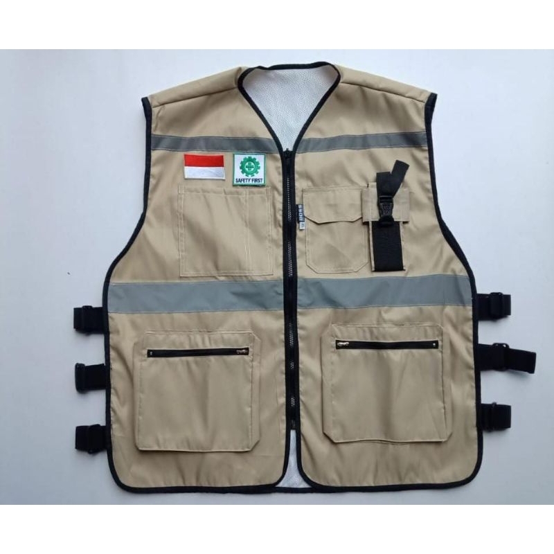 Jual ROMPI SAFETY VEST TASLAN TERBARU-ROMPI CREAM | Shopee Indonesia