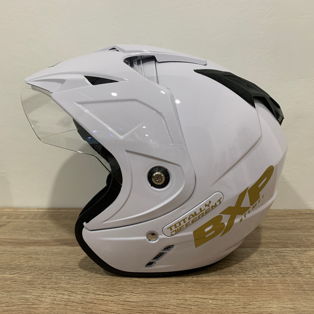 Jual Helm GL Putih Glossy Polos Solid (Kaca Clear) Single Visor Helem ...