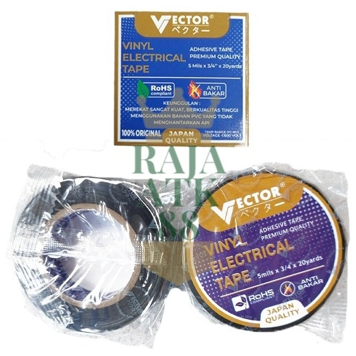 Jual Solasi listrik Vector hitam isolasi Anti Bakar Vinyl Electrical ...
