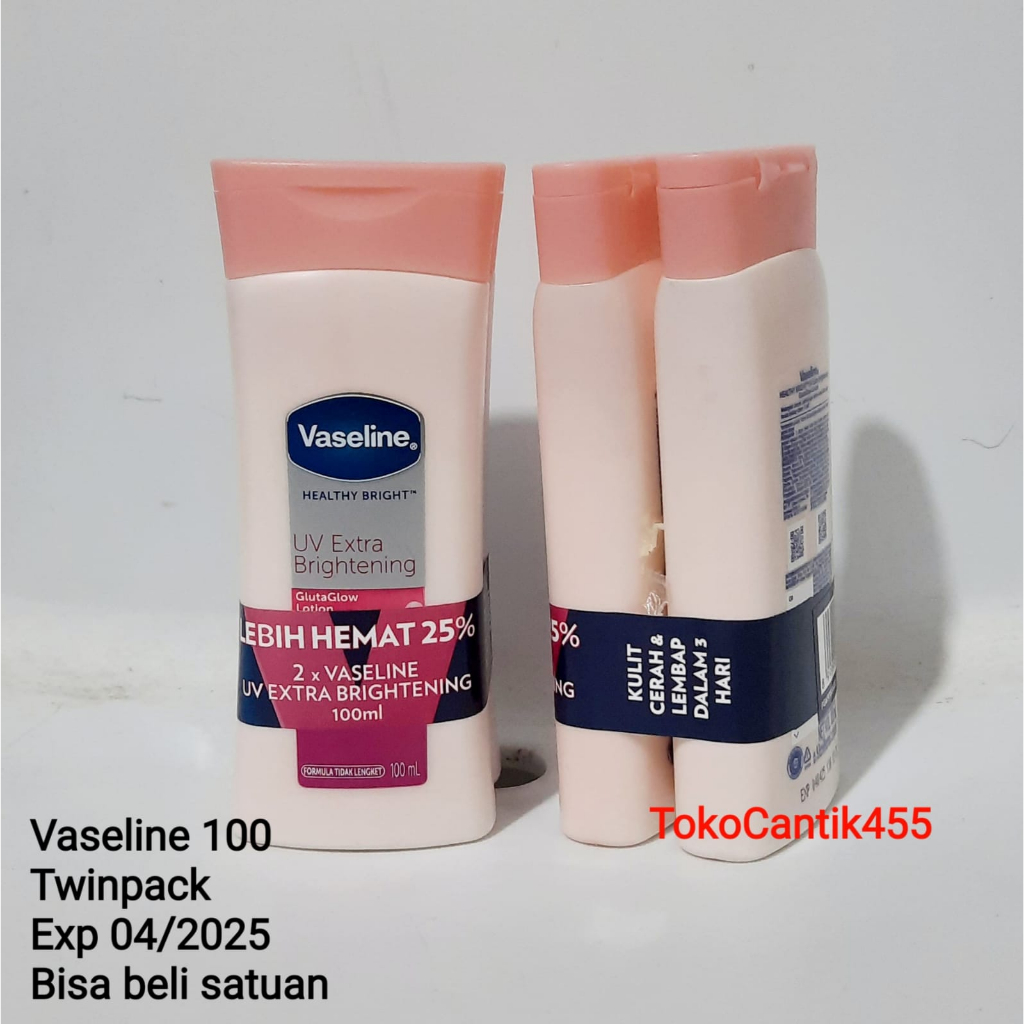 Jual Vaseline 100ML TWINPACK ( 2 x 100ML ).. Lebih hemat..( Exp 04/2025) | Shopee Indonesia