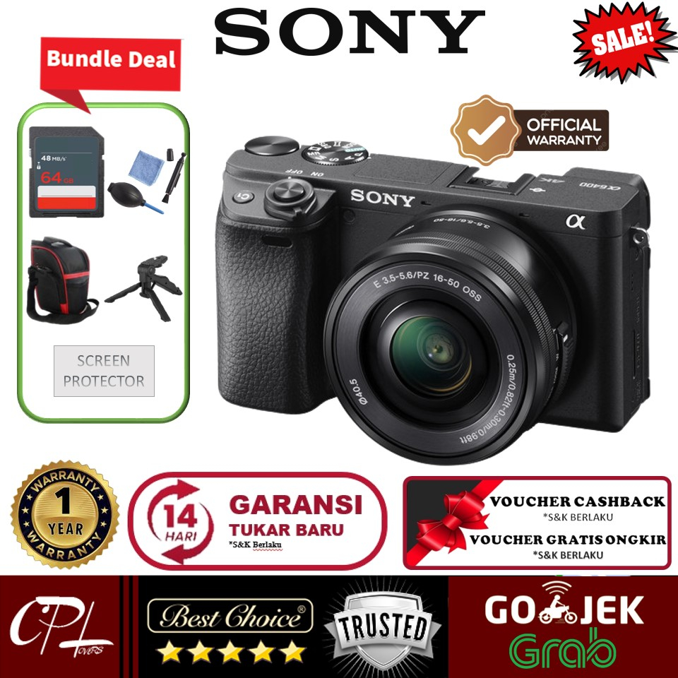 Jual Sony a6400 Kit 16-50mm Mirrorless Camera - GARANSI RESMI | Shopee ...