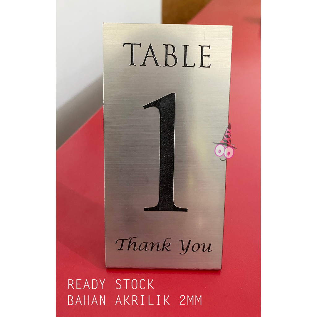 Jual NOMOR MEJA ACRYLIC | NOMOR MEJA CAFE RESTAURANT AKRILIK | PAPAN ...