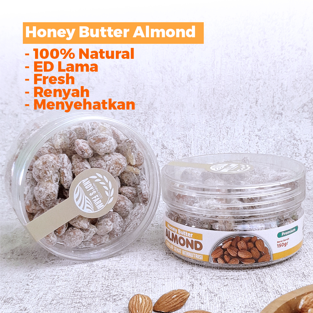 Jual Honey Butter Almond - Kacang Almond Butter Madu (150gr) | Shopee Indonesia