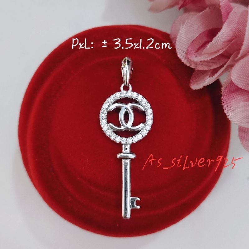 Jual LIONTIN PERAK MODEL KUNCI ASLI SILVER 925 LAPIS MAS PUTIH_LT KEY ...