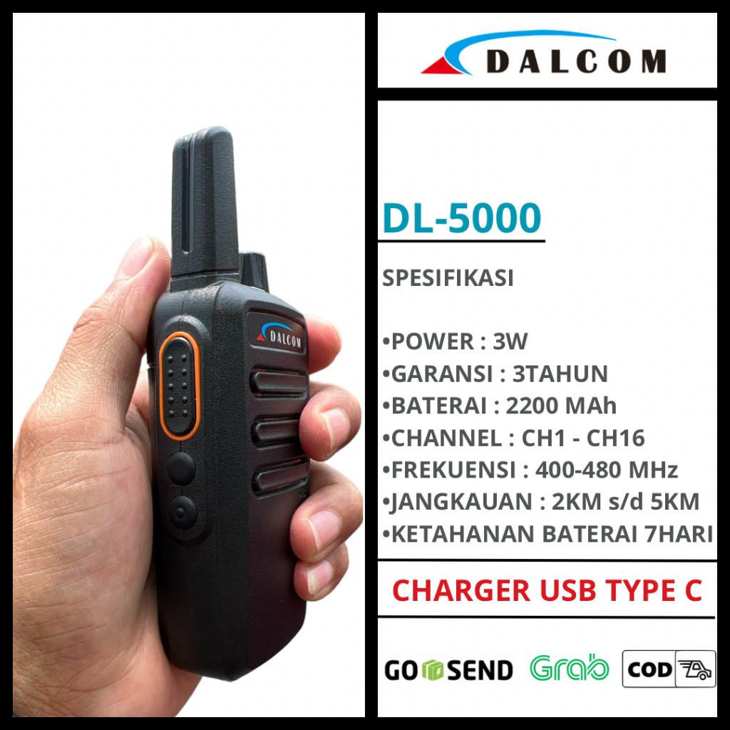 Jual HT DALCOM DL-5000 FREKUENSI UHF | Shopee Indonesia