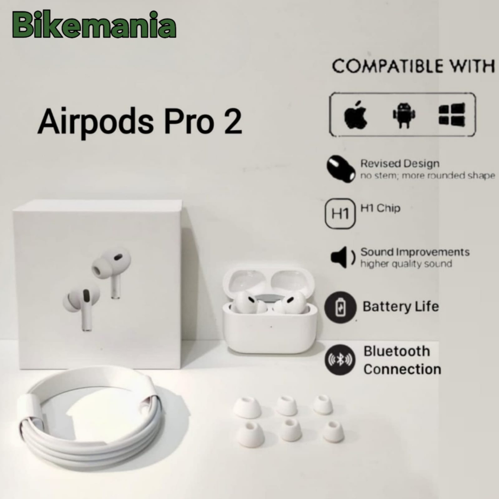 Jual Airpods Pro 2 Headset Wireless TWS Charging Case Airpod Earphone ...