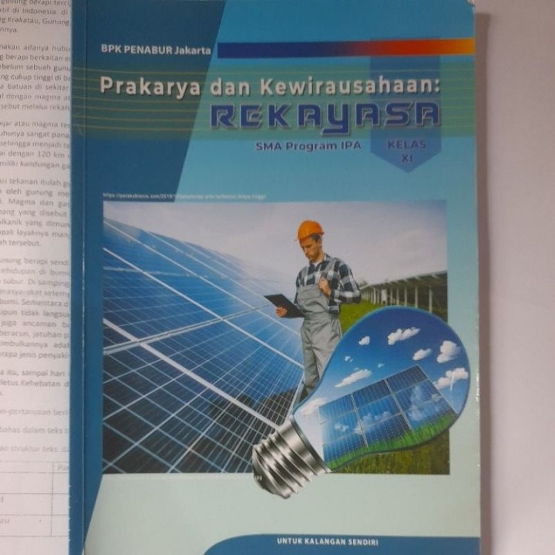 Jual Buku Prakarya Rekayasa Kelas 10 dan 11 BPK PENABUR | Shopee Indonesia