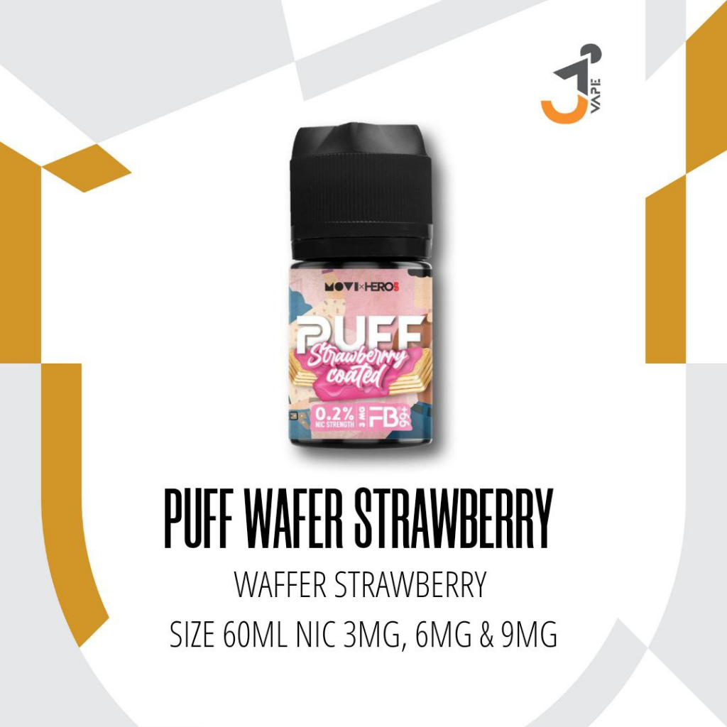 Jual PUFF WAFER STRAWBERRY COATED FB 99+ 60ML BY MOVI X HERO57 E-LIQUID ...