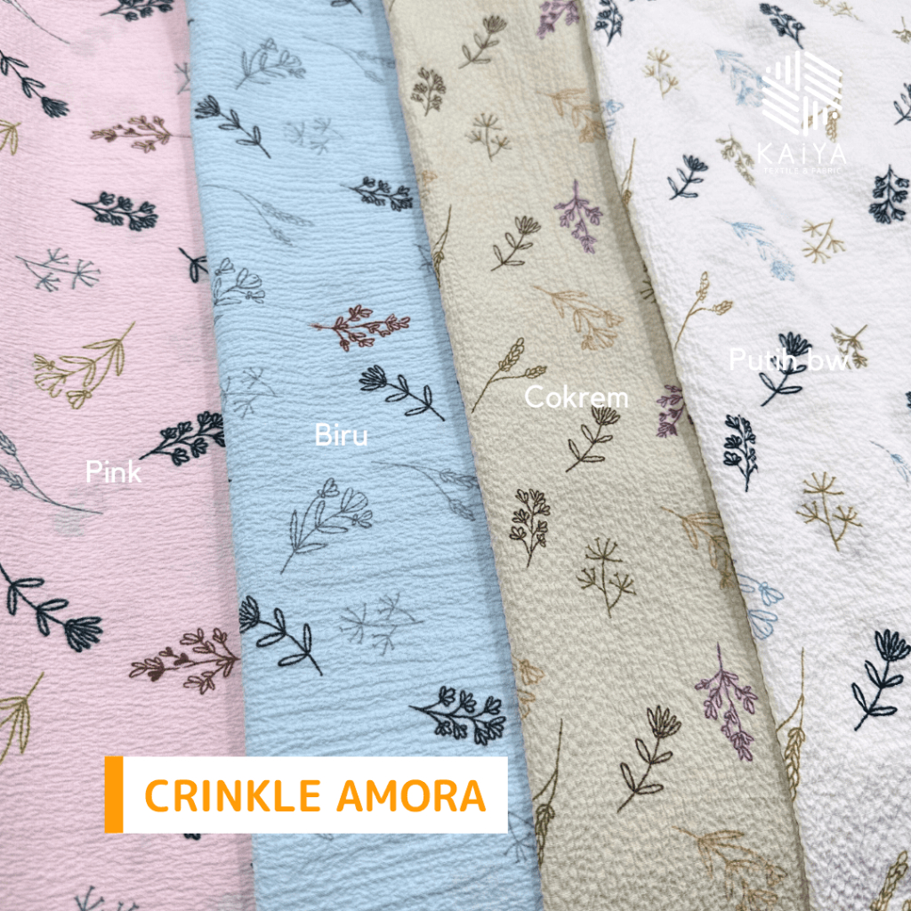 Jual han Kain Crinkle Cringkle Kringkle Youryu Motif Amora Kaiya ...