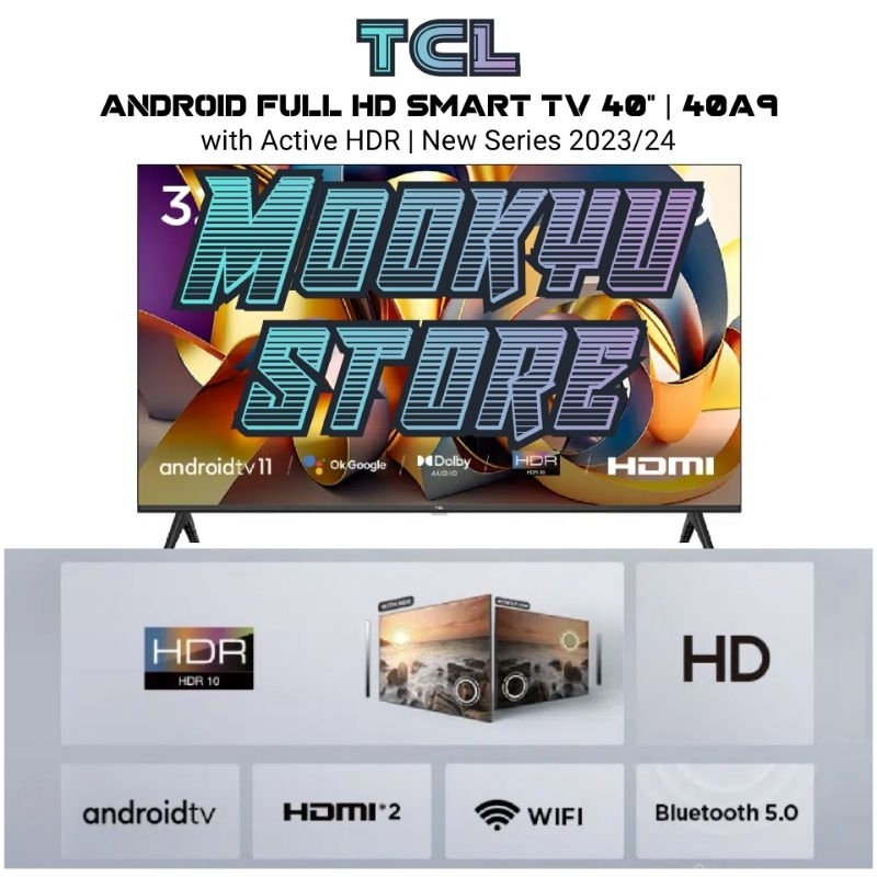 Jual TCL 40A9 LED ANDROID SMART TV 40 inch | Full HD, Active HDR ...