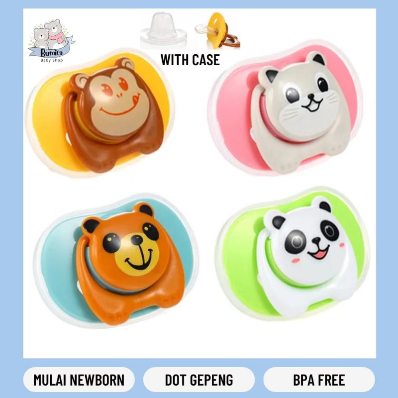 Jual Empeng Bayi Karakter Hewan 3D Lucu Empeng Gepeng Bayi | Shopee ...