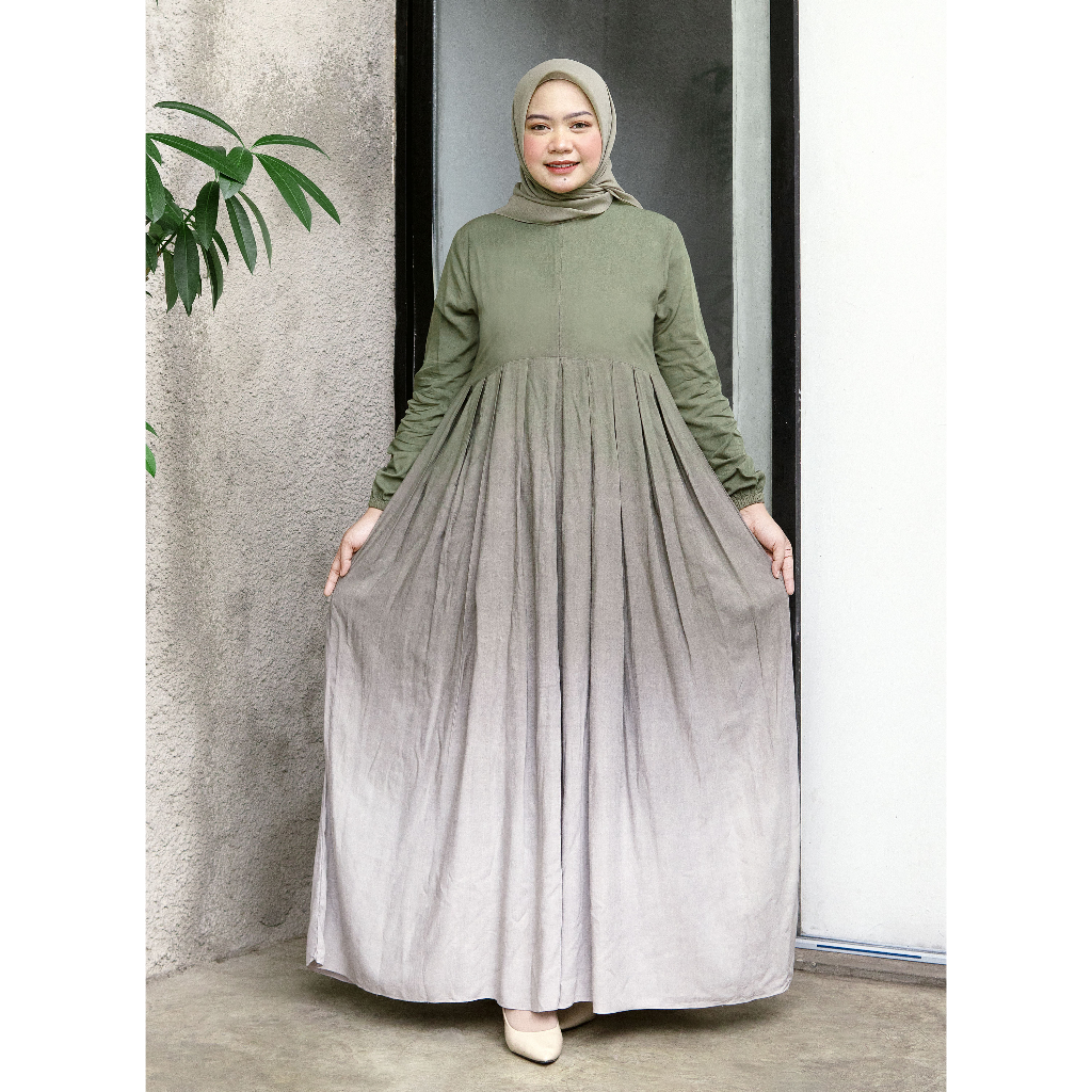 Jual HOMEY DRESS GAMIS RAYON TEBAL ADEM TIE DYE NEW GRADASI DORIAN ...