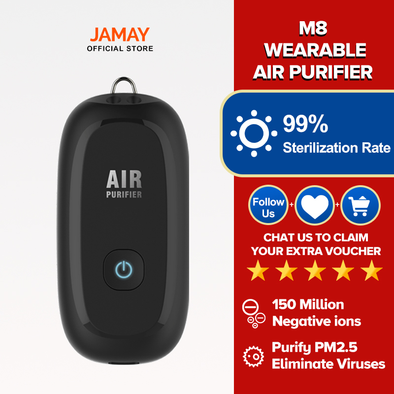 Jual JAMAY Air Purifier Personal Ionizer Portable Purifier Kalung Necklace Ion Negatif Personal ...