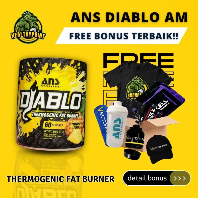 Jual Ans Perfomance Diablo AM 60 Serving Thermogenic Fat Burner Pre ...