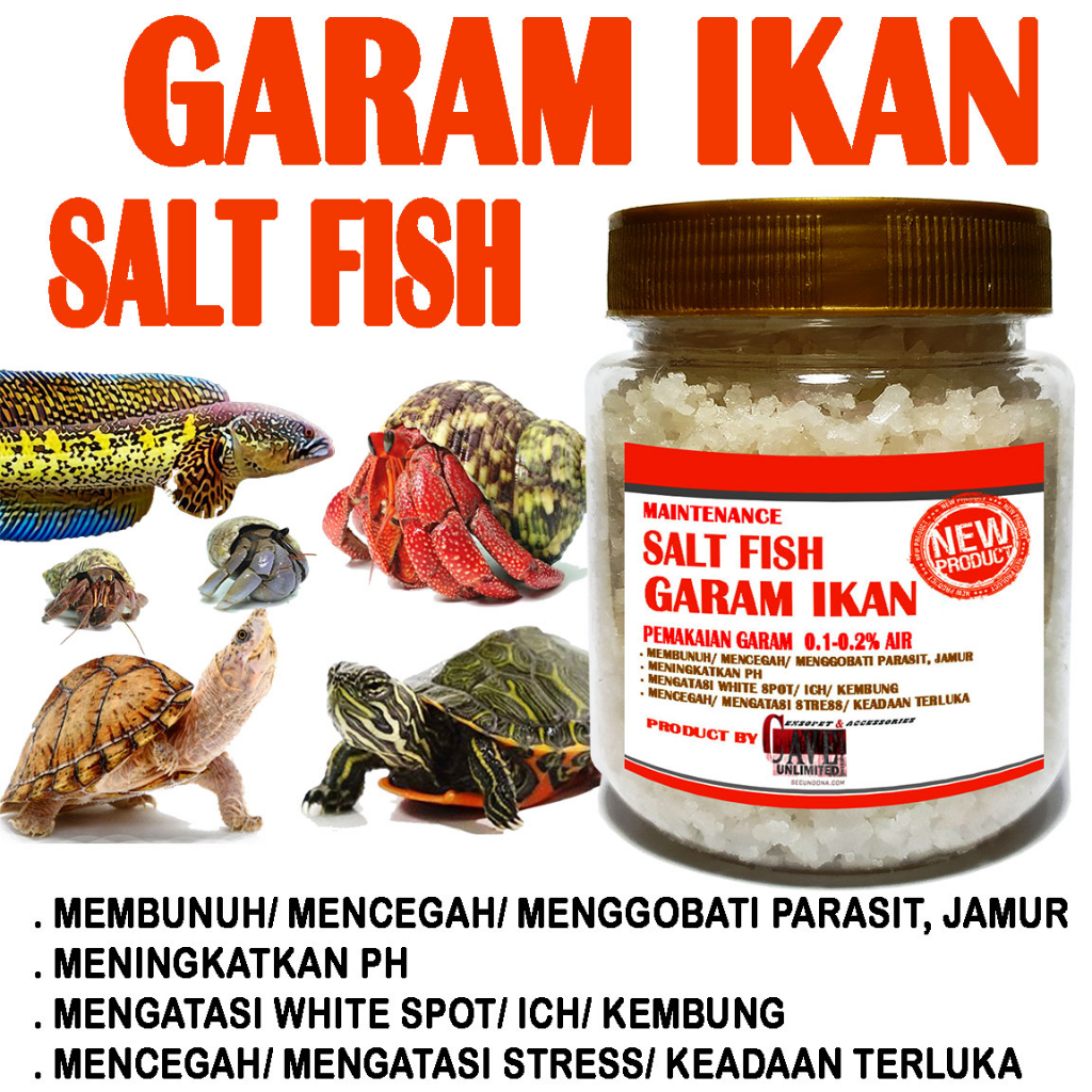 Jual GARAM IMPORT AUSTRALIA GARAM IKAN KRISTAL SALT FISH OBAT IKAN KOKI ...