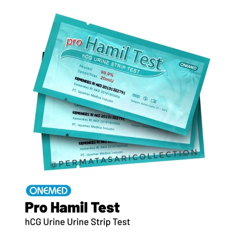 Jual Pro Hamil Test Pack OneMed / HCG Urine Strip Pregnancy Test / Alat ...