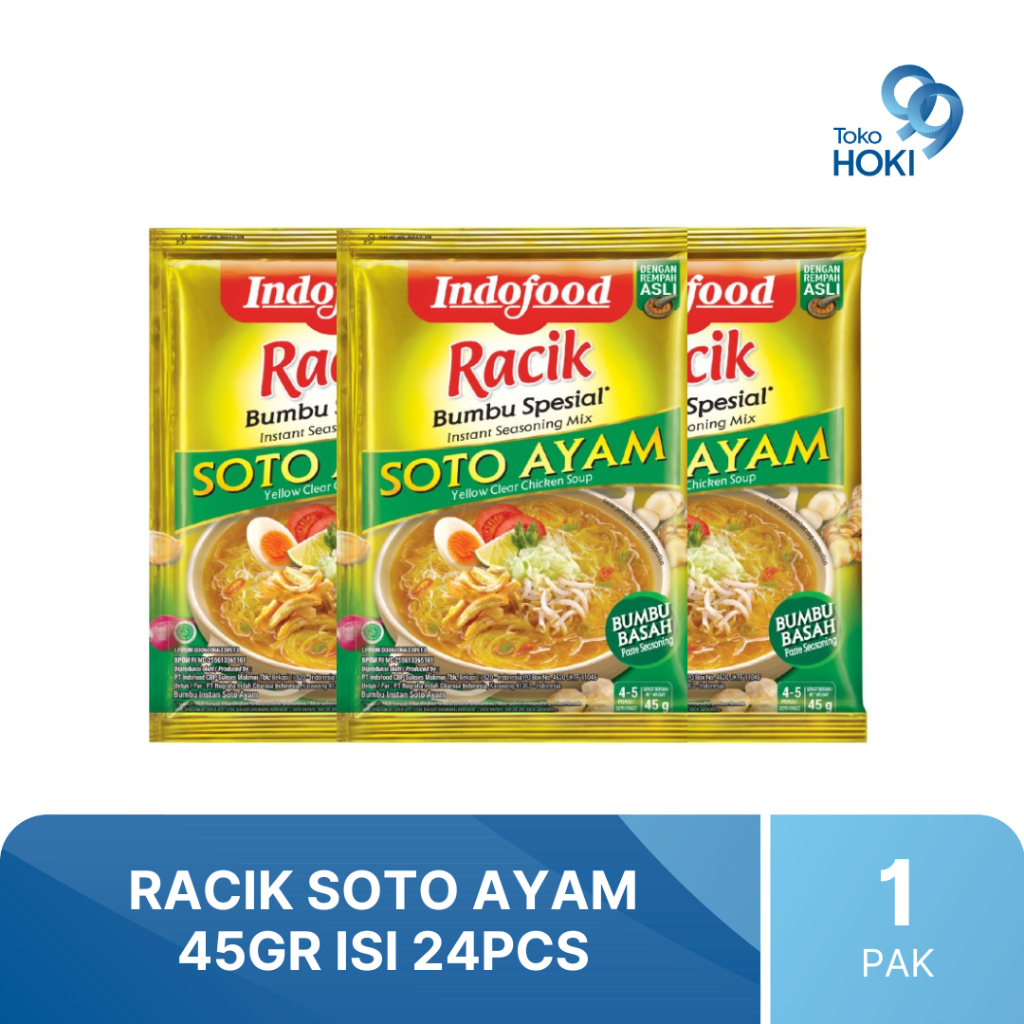 Jual INDOFOOD RACIK SOTO AYAM 45GR 1 PAK ISI 24PCS | Shopee Indonesia