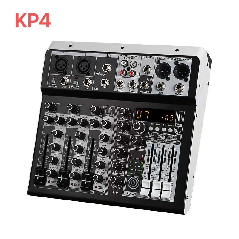 Jual KP4 Audio mixer professional 4 channel mixer, support Bluetooth ...