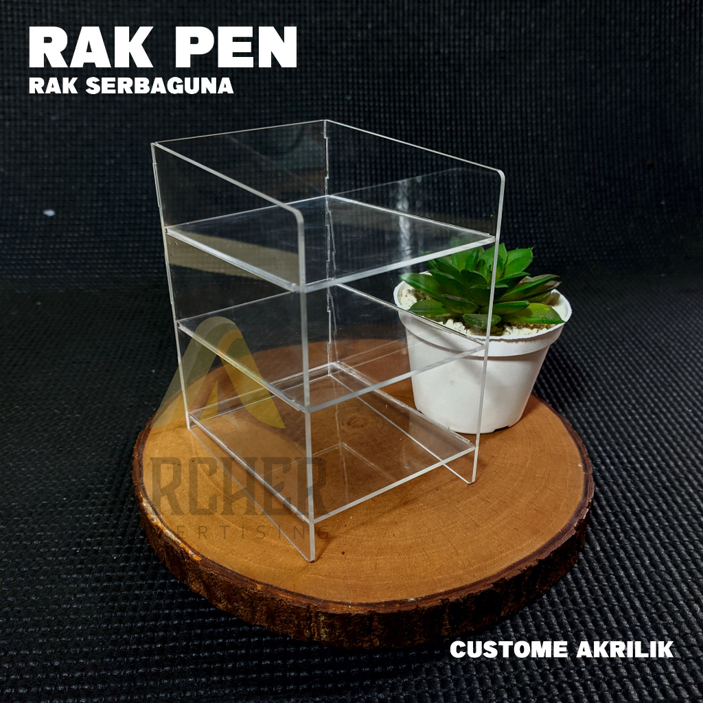 Jual RAK PEN RAK SERBAGUNA AKRILIK BENING 2 MM | Shopee Indonesia