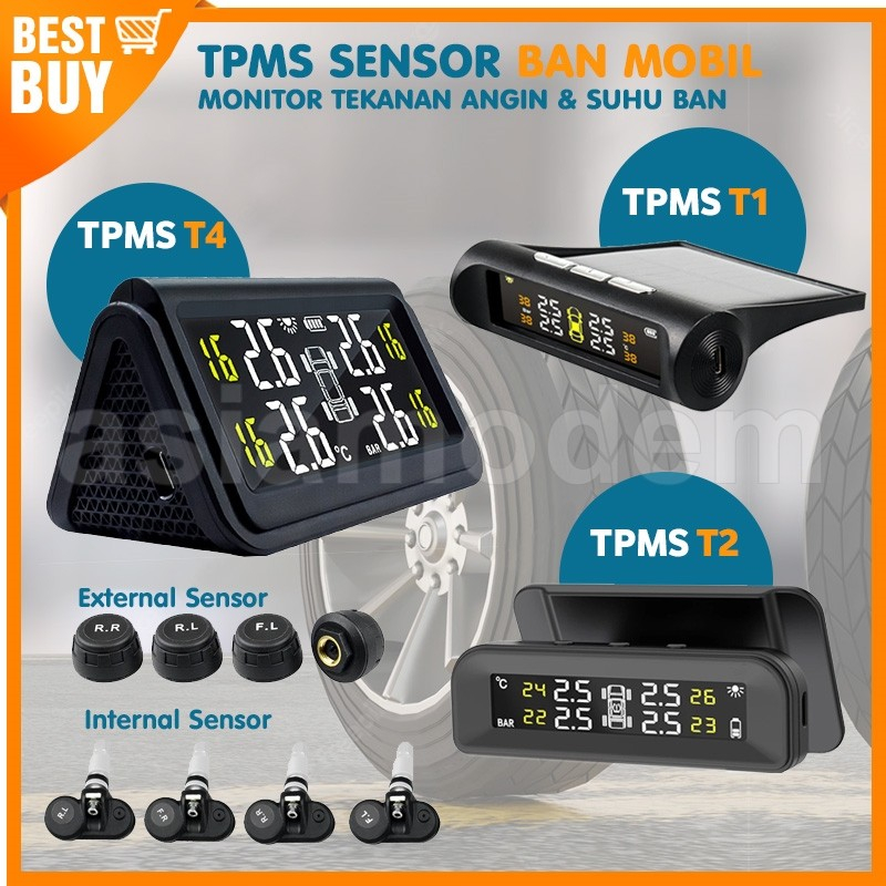 Jual TPMS Sensor Monitor Tekanan Angin Ban Mobil External Internal ...