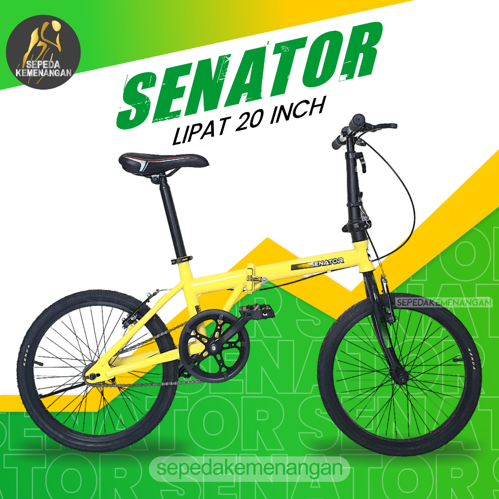 Jual SEPEDA LIPAT SENATOR UKURAN 20 INCH SINGLE SPEED / 7 SPEED ...