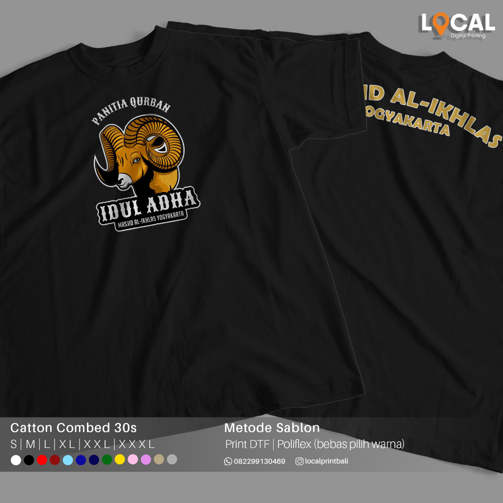 Jual Custom Kaos Custom Panitia Idul Adha Panitia Qurban Sablon A5 A4 Local Print Shopee