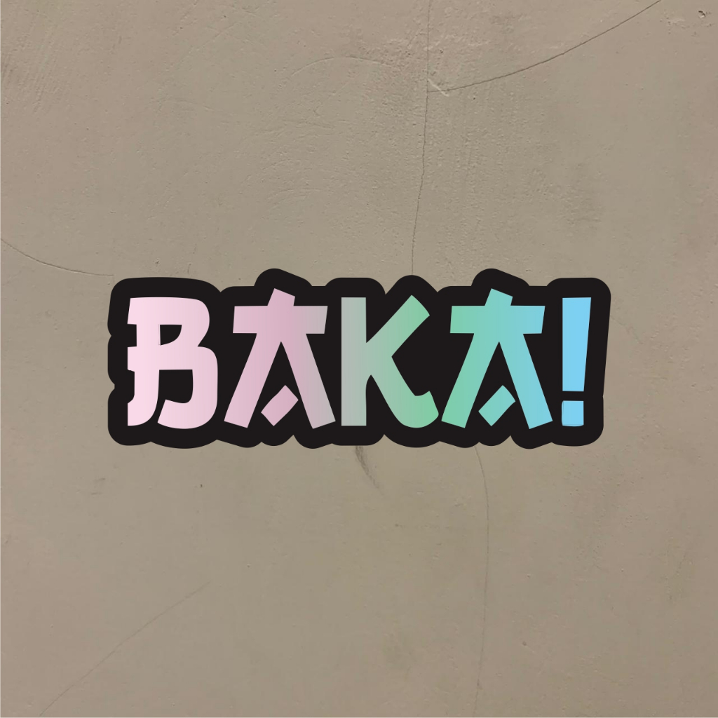 Jual Stiker Anime Hologram BAKA !! Case Hp dan Laptop 7 Cm | Shopee ...