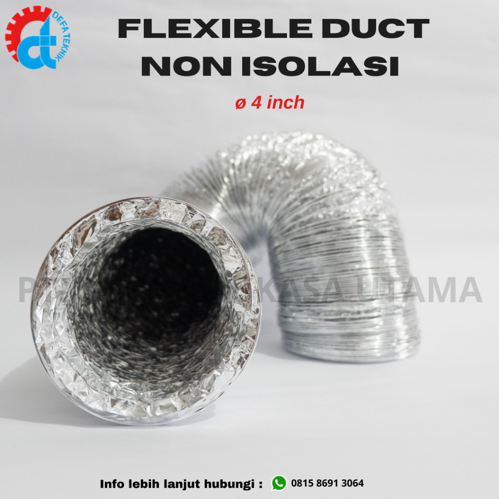 Jual Defa Flexible Duct / Flexible Duct 4 inch / Metalizing non isolasi | Shopee Indonesia