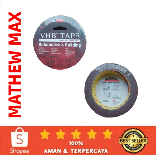 Jual Isolasi Bolak Balik Double Tape 3M VHB Merah 12mm 24mm | Shopee ...