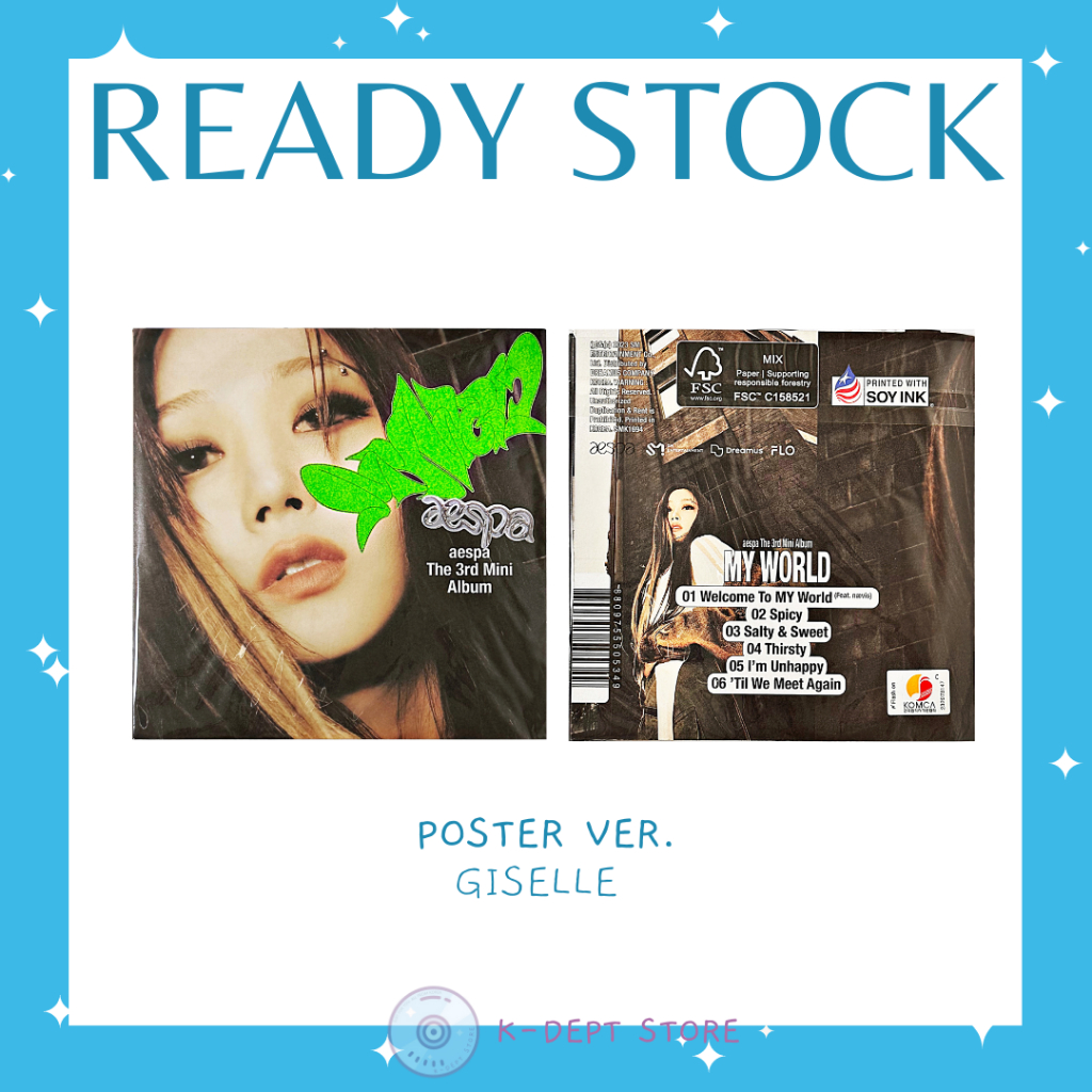 Jual Aespa My World Intro Tabloid Zine Poster 3rd Mini Album Shopee