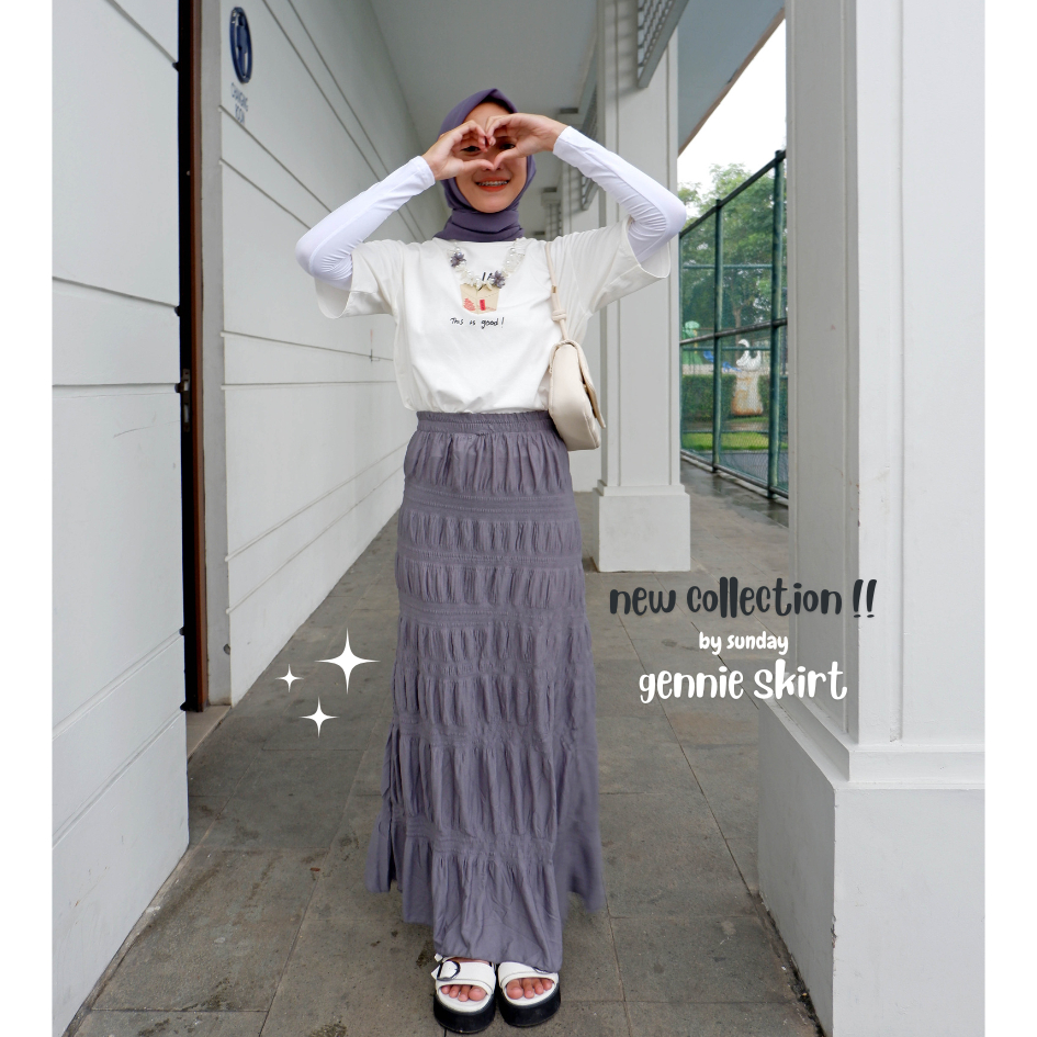 Jual Genie Skirt | Rok Kerut Wanita | Korean Skirt | Rok Lidi Wanita ...