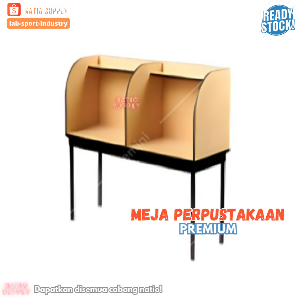 Jual meja perpustakaan kayu premium untuk 2 orang | Shopee Indonesia