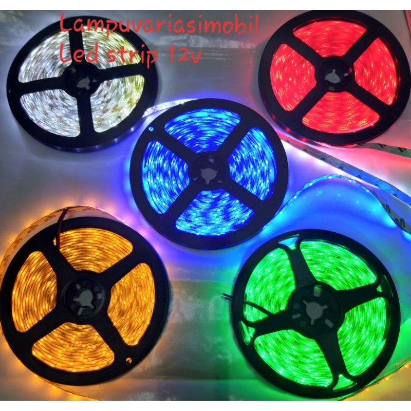 Jual Led strip smd 3528 300 Led 12 volt panjang 5 meter | Shopee Indonesia