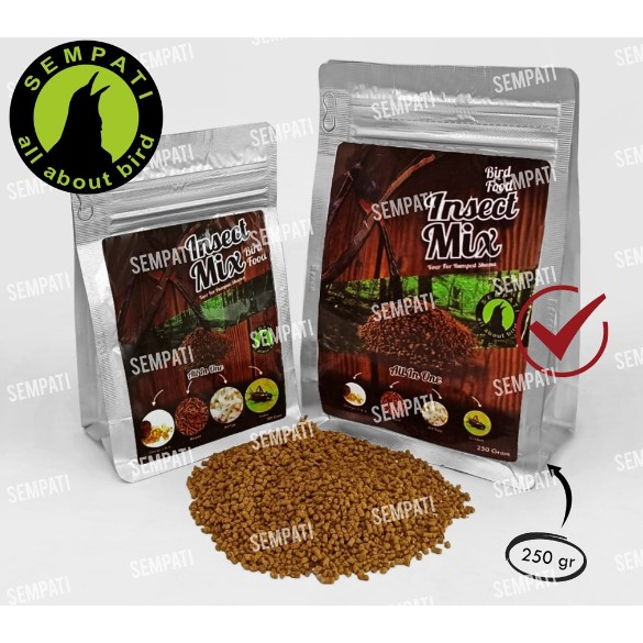 Jual SEMPATI INSECT MIX BIRD FOOD 250 GR PAKAN PUR VOER BURUNG MURAI ...