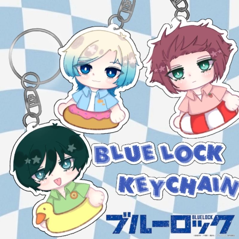 Jual blue lock keychain [ Itoshi Sae, Kaiser Michael, Itoshi Rin ] baca ...