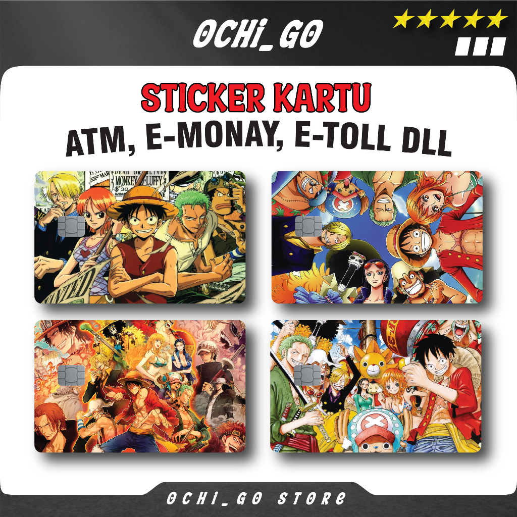 Jual Stiker Kartu Atm Garskin Skin Card Atm Sticker One Piece Kru Topi ...