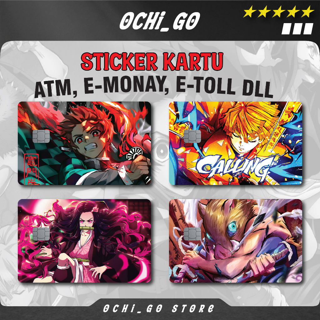 Jual Stiker Kartu ATM Garskin Skin Card Atm Sticker Anime Demon Slayer ...