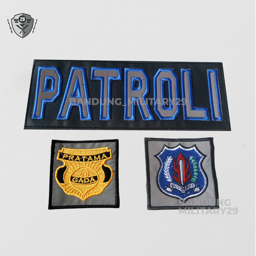 Jual Logo Security Patroli Gada Pratama Patch Bordir Velcro Fullset ...
