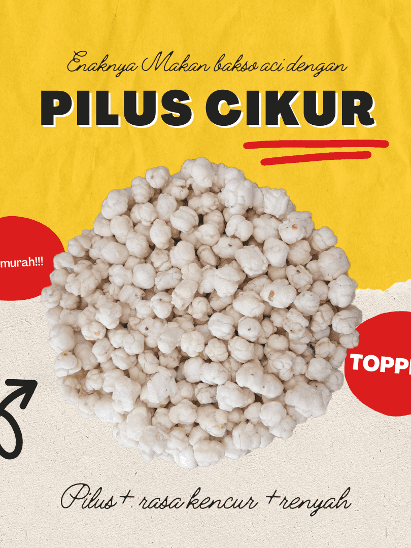 Jual termurah!! pilus sukro cikur 500gram topping baso aci seblak ...