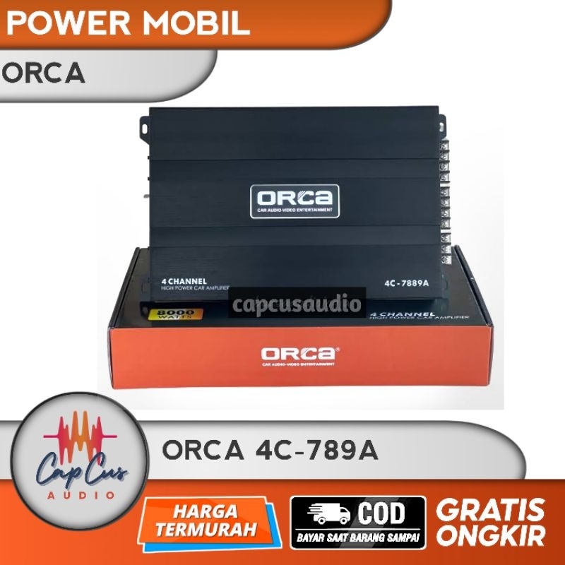 Jual POWER MOBIL 4 CHANNEL ORCA 4 CHANNEL 4C - 7889A / POWER ORCA 4 ...