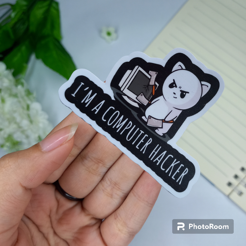 Jual Stiker Satuan Hacker Quotes Motivasi Monochrome Black White ...