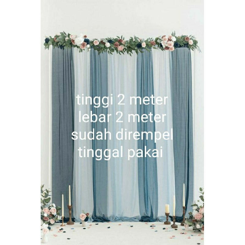 Jual Backdrop kombinasi tinggi 2 meter lebar 2 meter dirempel dan polos ...