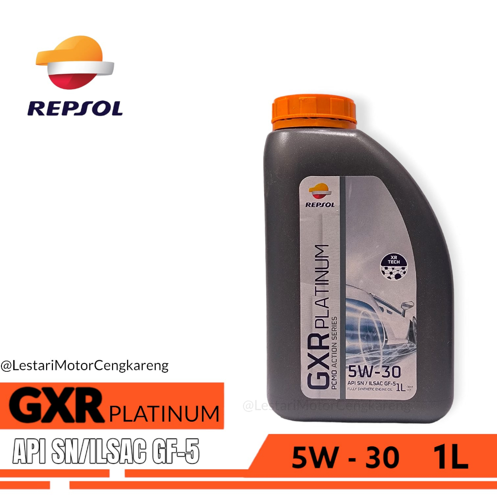 Jual OLI MESIN FULLY SYNTHETIC REPSOL 5W-30 SN GXR PLATINUM 1L ASLI ...