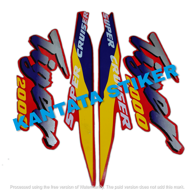 Jual STIKER STRIPING LIS LES BODY MOTOR HONDA TIGER 2000 MERAH STRIPING ...