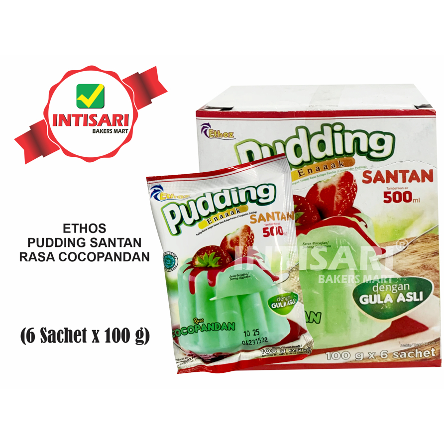 Jual ETHOZ PUDDING SANTAN RASA COCOPANDAN 6 SACHET x 100 G | Shopee ...